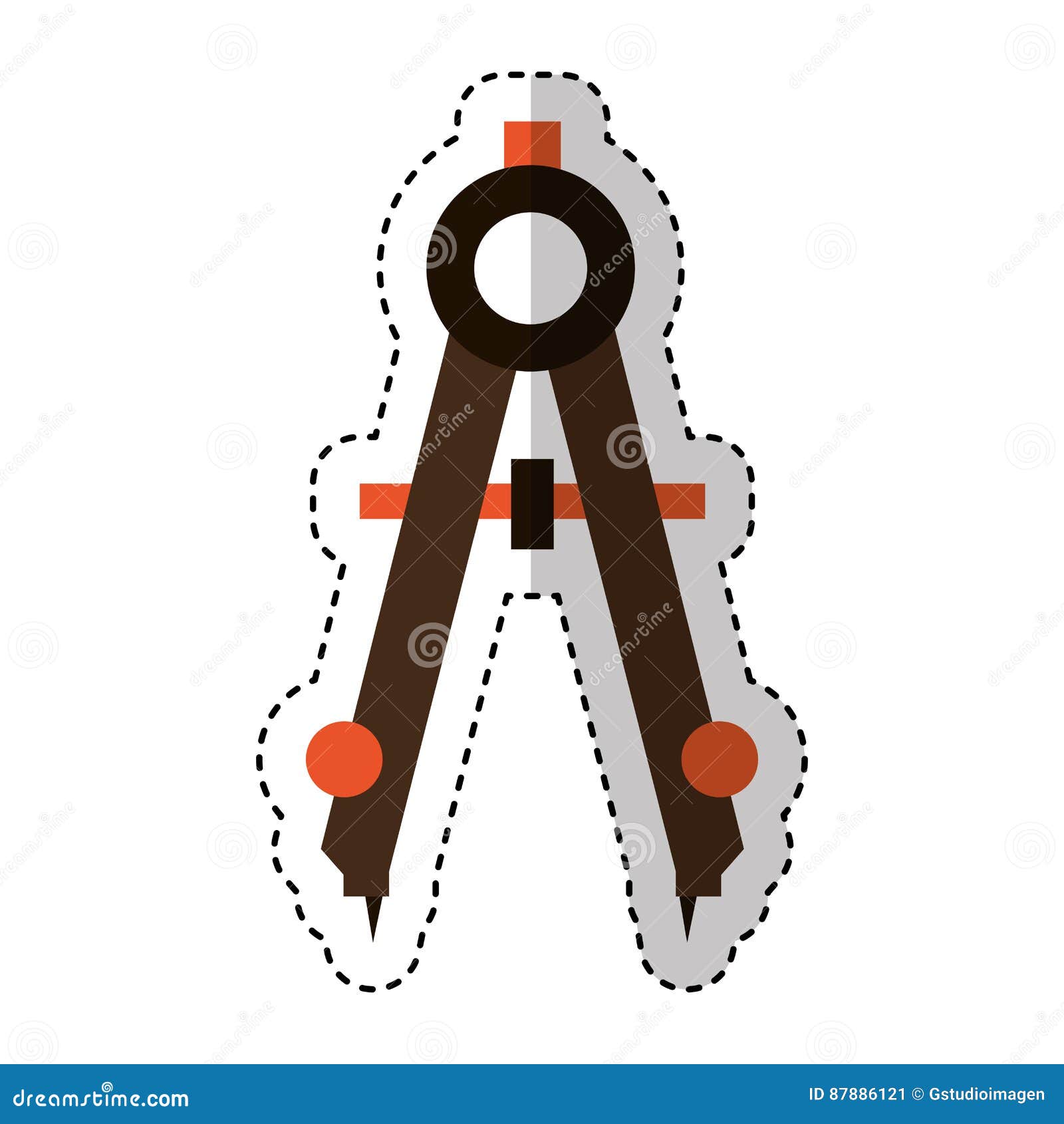 Compass Construction Tool Icon Stock Vector - Illustration of designer ...
