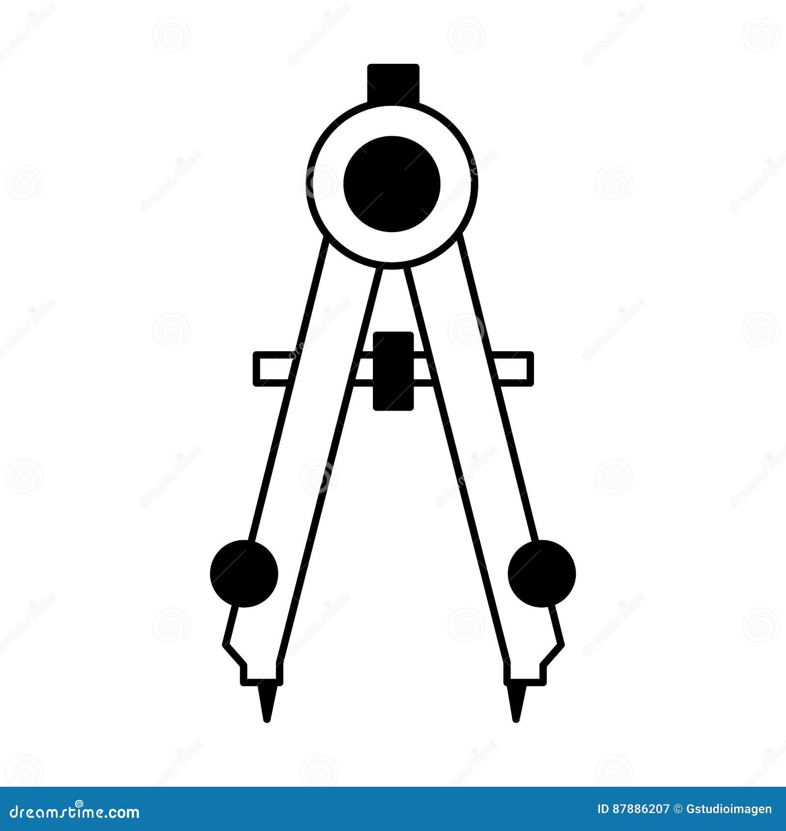 Compass Construction Tool Icon Cartoon Vector | CartoonDealer.com #87886207