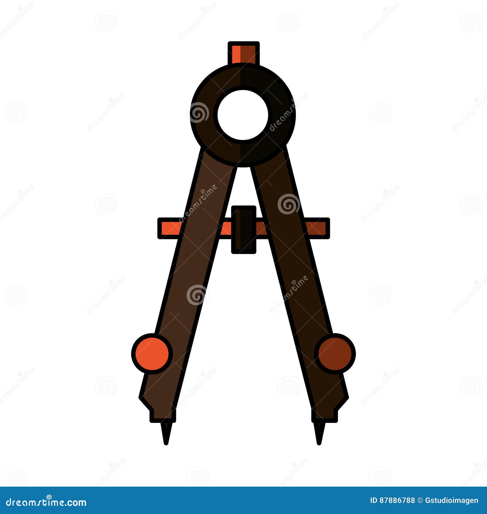 Compass Construction Tool Icon Stock Vector - Illustration of drawing ...