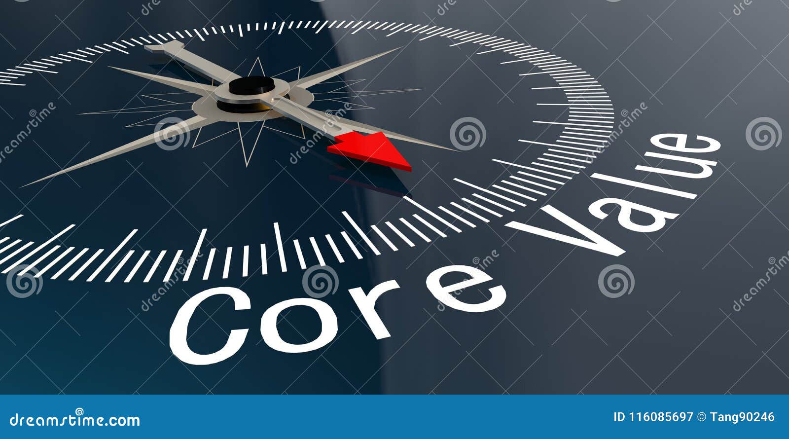 Compass with Core Value Word Stock Illustration - Illustration of value ...