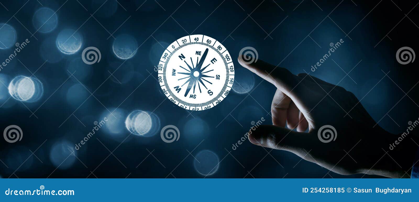 Compass Correct Solution for Direction Stock Image - Image of analyzing ...