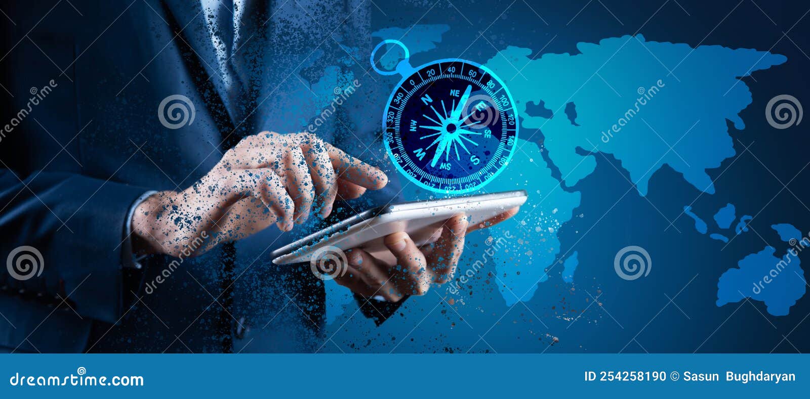 Compass Correct Solution for Direction Stock Photo - Image of future ...