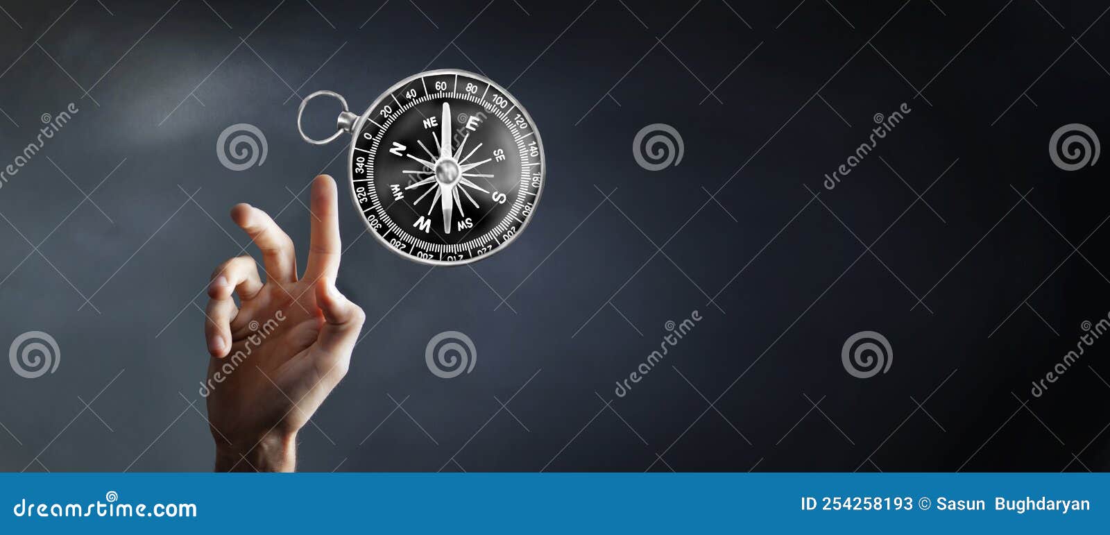 Compass Correct Solution for Direction Stock Image - Image of travel ...