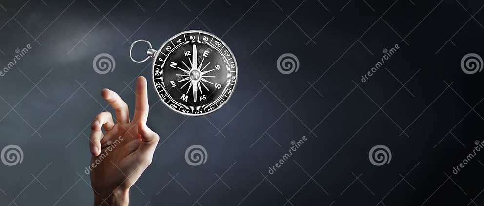 Compass Correct Solution for Direction Stock Image - Image of travel ...