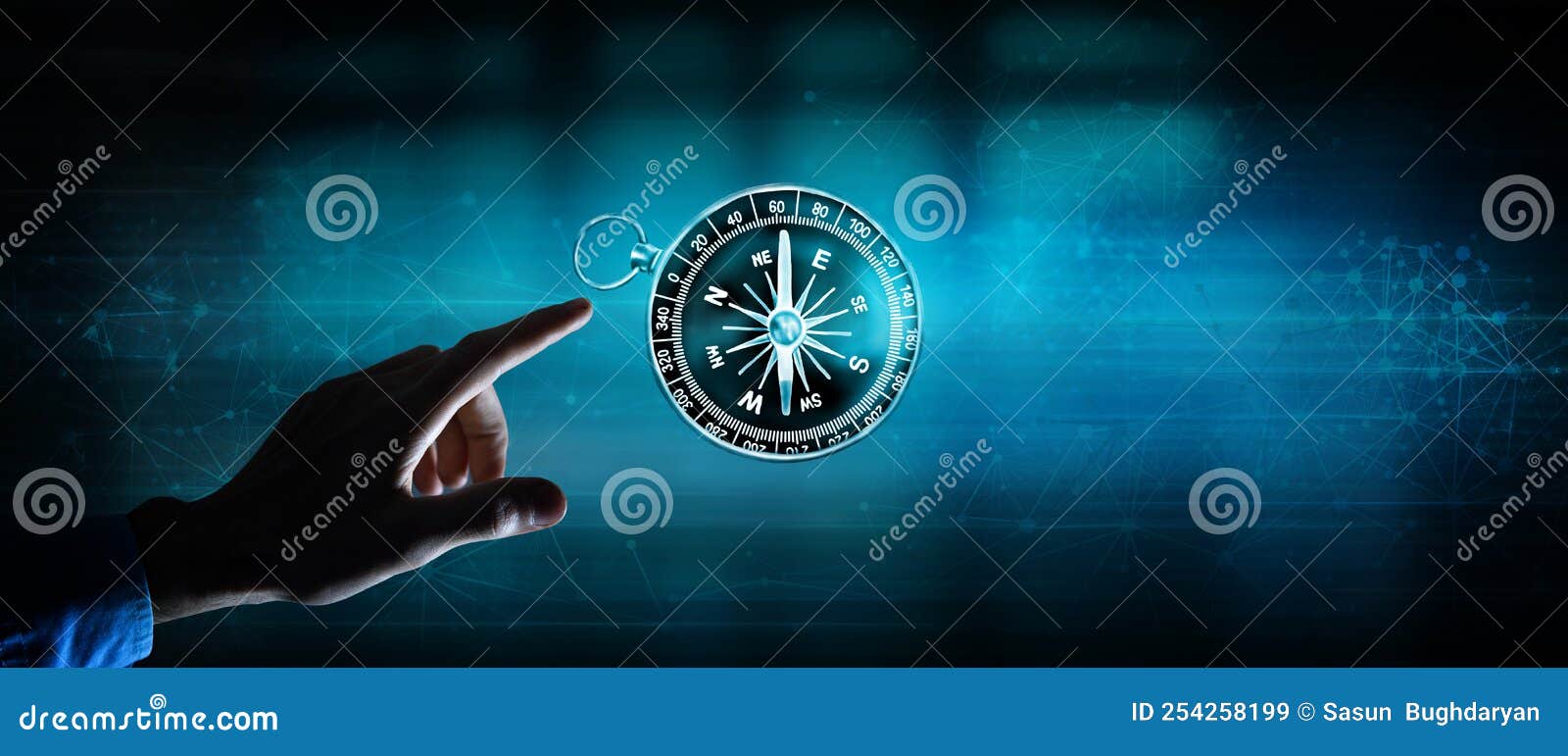 Compass Correct Solution for Direction Stock Image - Image of adventure ...