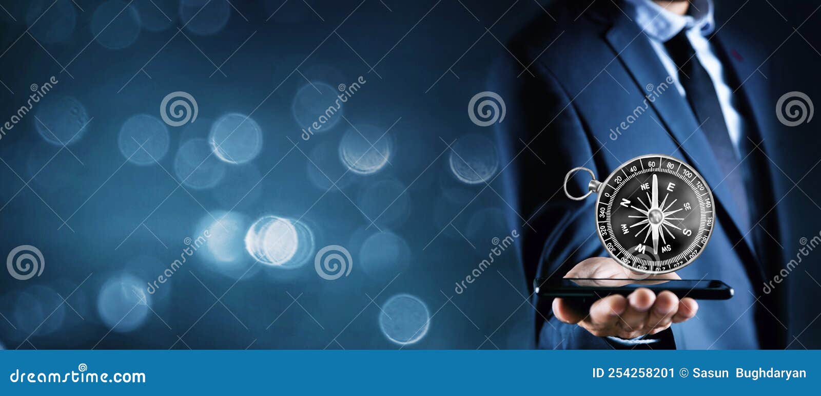 Compass Correct Solution for Direction Stock Image - Image of future ...