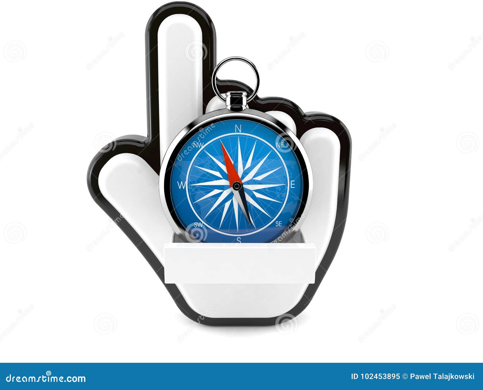 Compass with cursor stock illustration. Illustration of direction ...