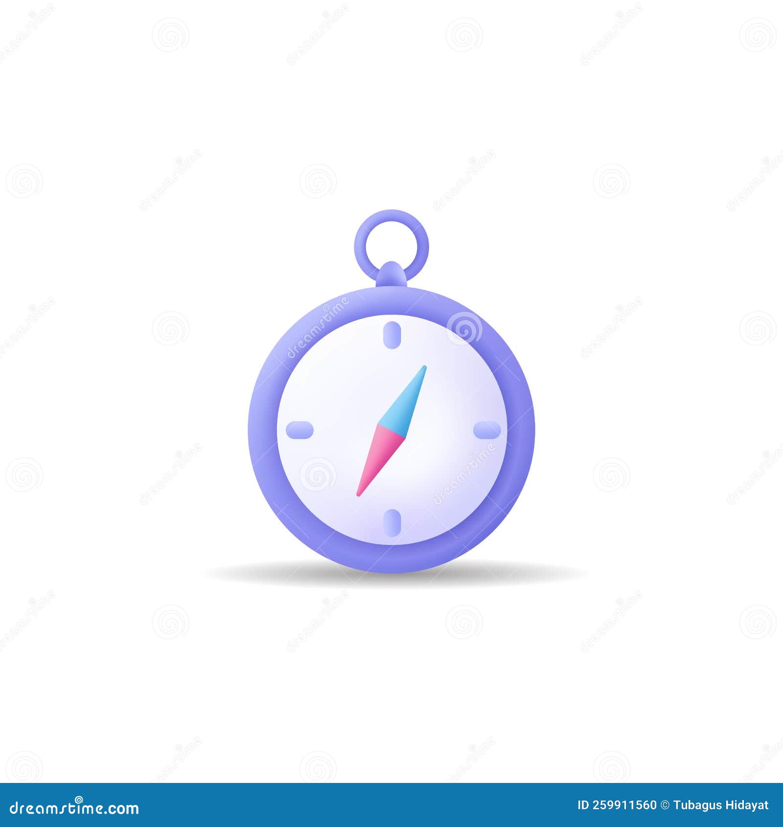 Compass. 3d Vector Icon. Cartoon Minimal Style Stock Vector ...