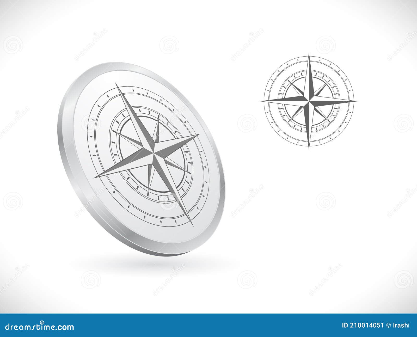 Compass 3d vector stock vector. Illustration of nautical - 210014051