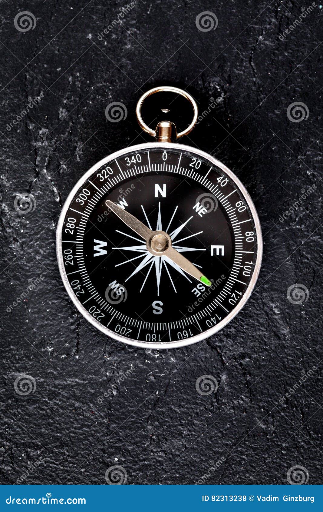 Compass on Dark Background Concept - Direction Motion Top View Stock ...