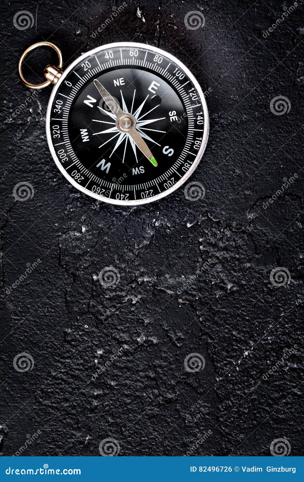 Compass on Dark Background Concept - Direction Motion Top View Stock ...