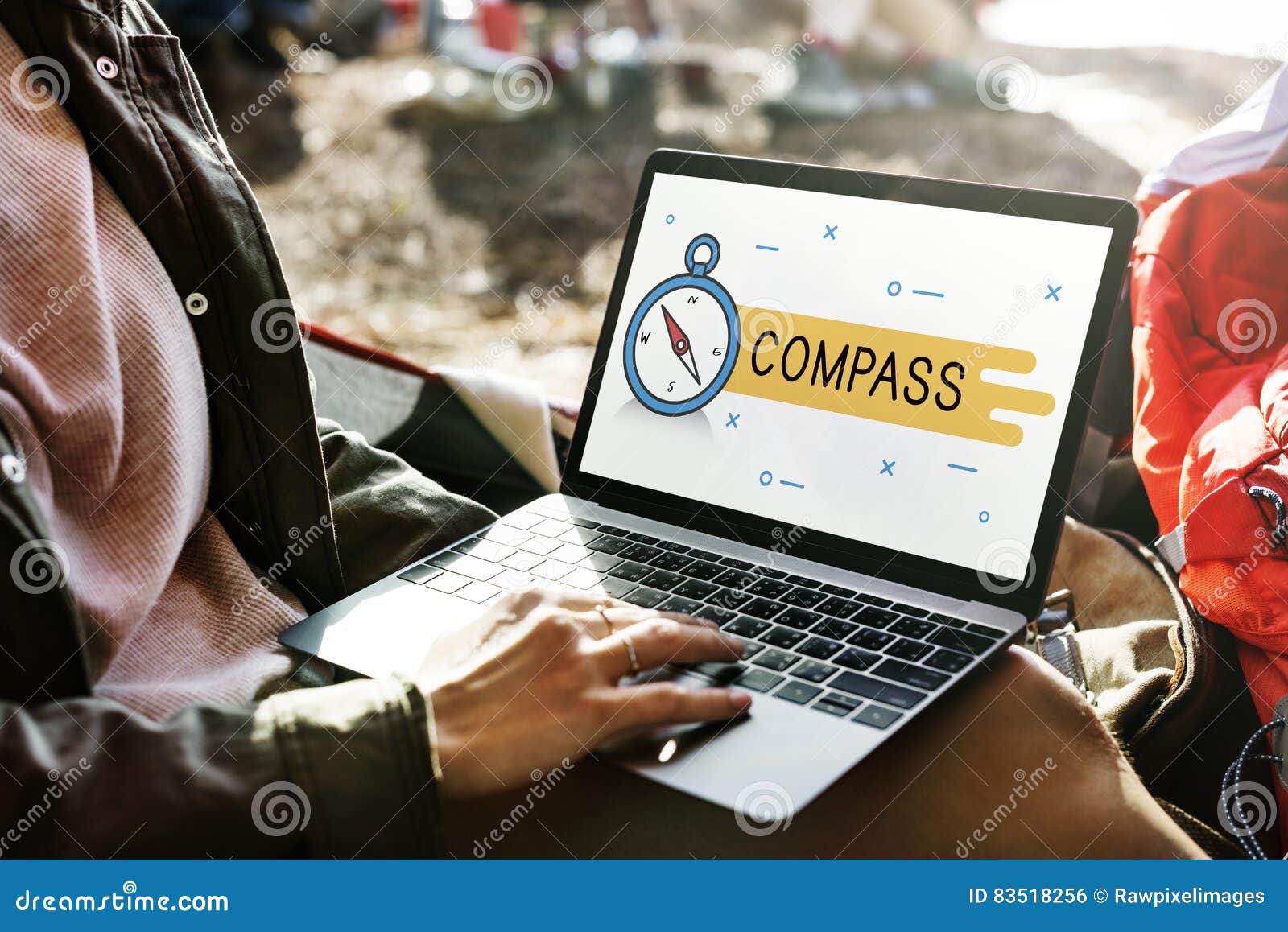 Compass Destination Navigation Route Direction Concept Stock Photo ...