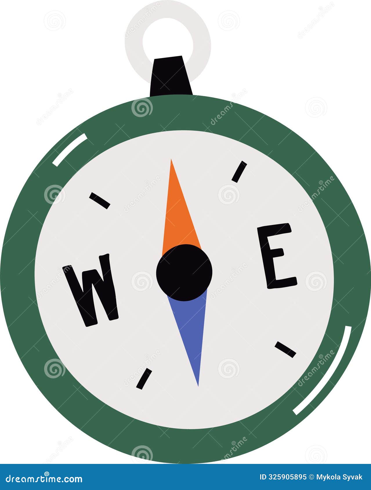 Compass Device Hand Drawn stock illustration. Illustration of compass ...