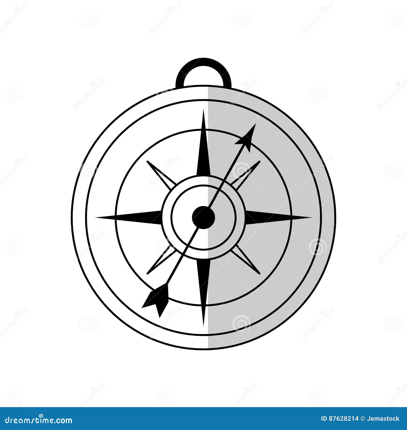 Compass device icon stock vector. Illustration of adventure - 87628214