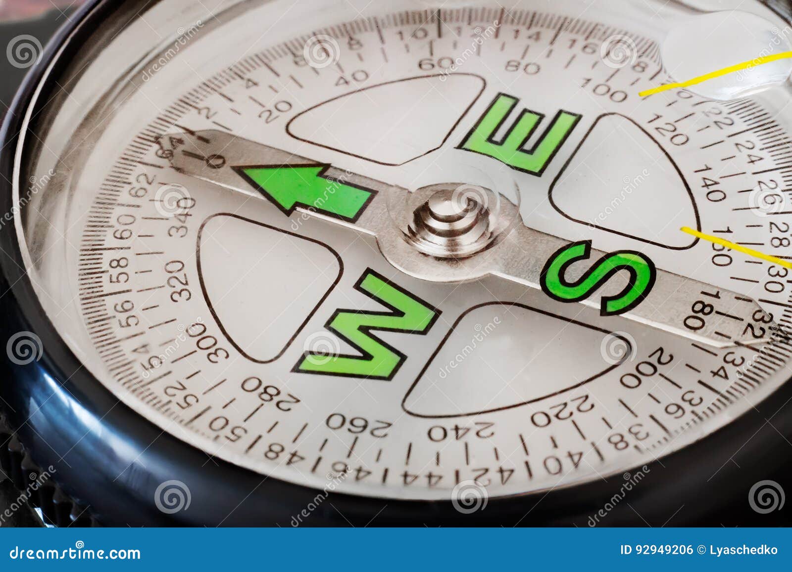 The compass dial closeup. stock photo. Image of concepts - 92949206
