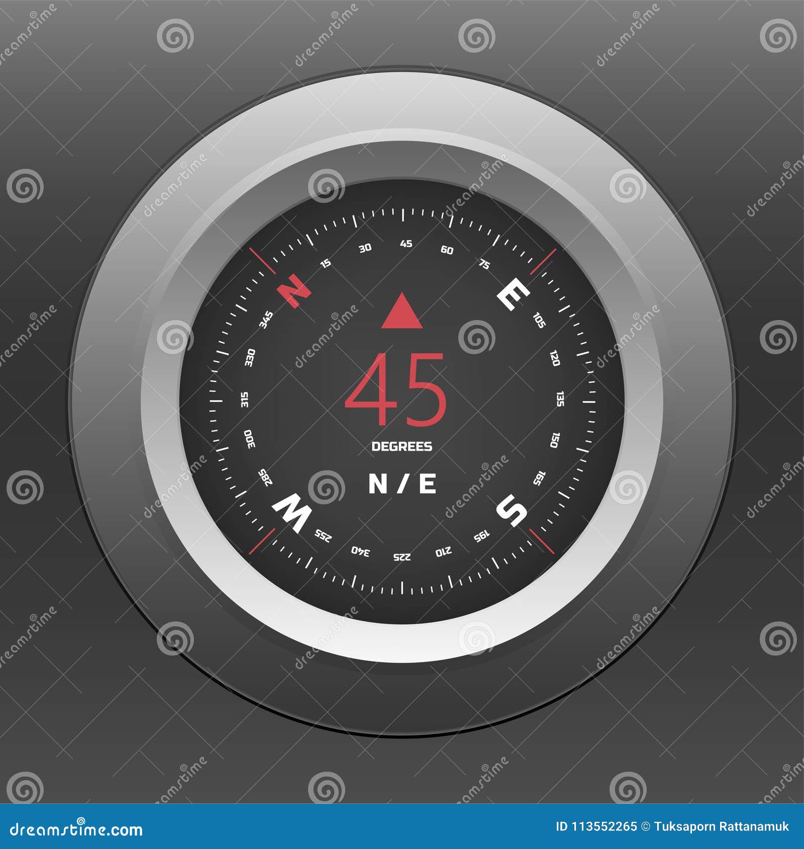 Compass Digital HUD Navigate Stock Vector - Illustration of electronic ...