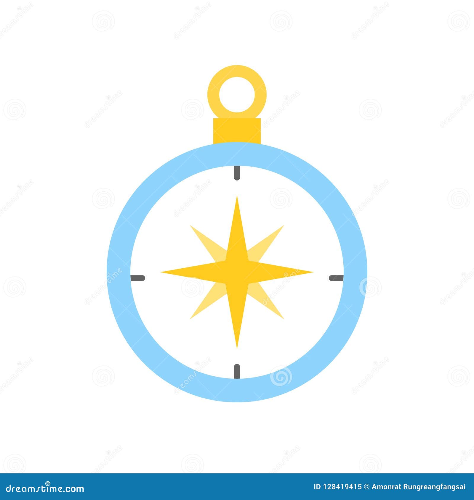 Compass Direction Icon, Flat Design Vector Stock Vector - Illustration ...