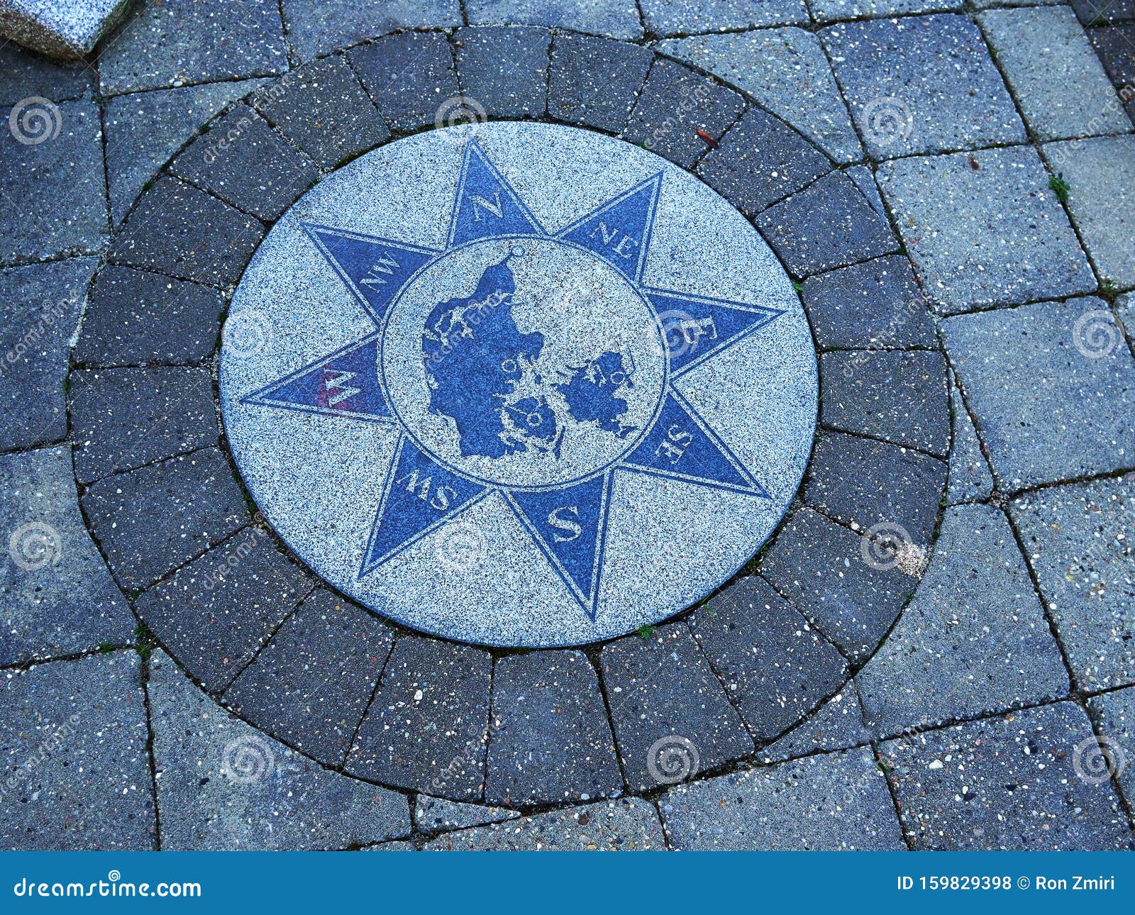 Compass Directions Wind Rose Stock Photo - Image of south, icon: 159829398