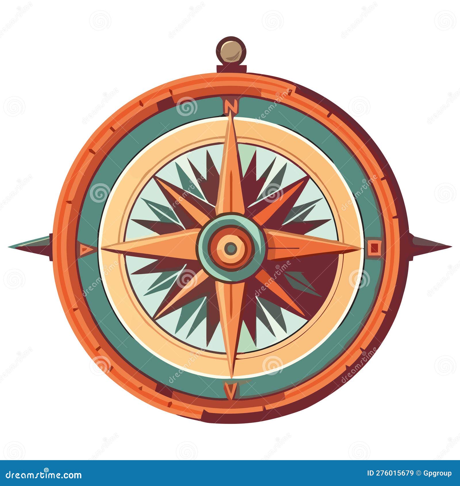 Compass Discovering New Adventures with Guidance Stock Vector ...