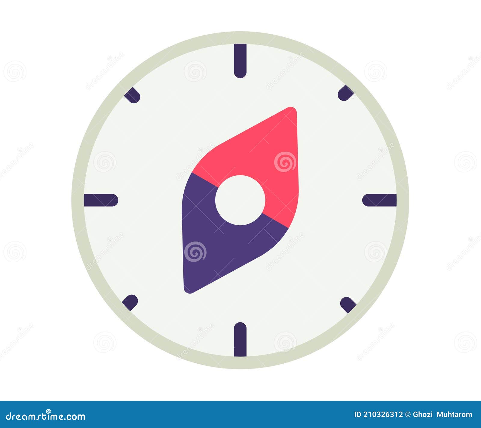 Compass Discovery Explore Single Isolated Icon with Flat Style Stock ...