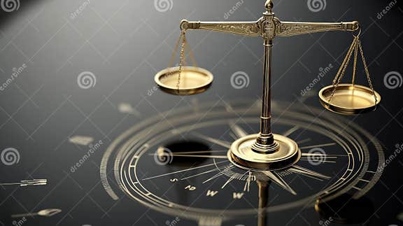 A Compass Displaying Directions Alongside a Scale Symbolizes the ...