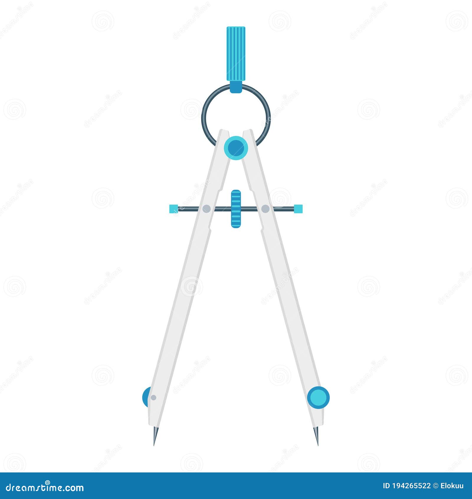 Compass Divider Flat Icon Distance Measuring Tool Stock Vector Illustration Of Instrument