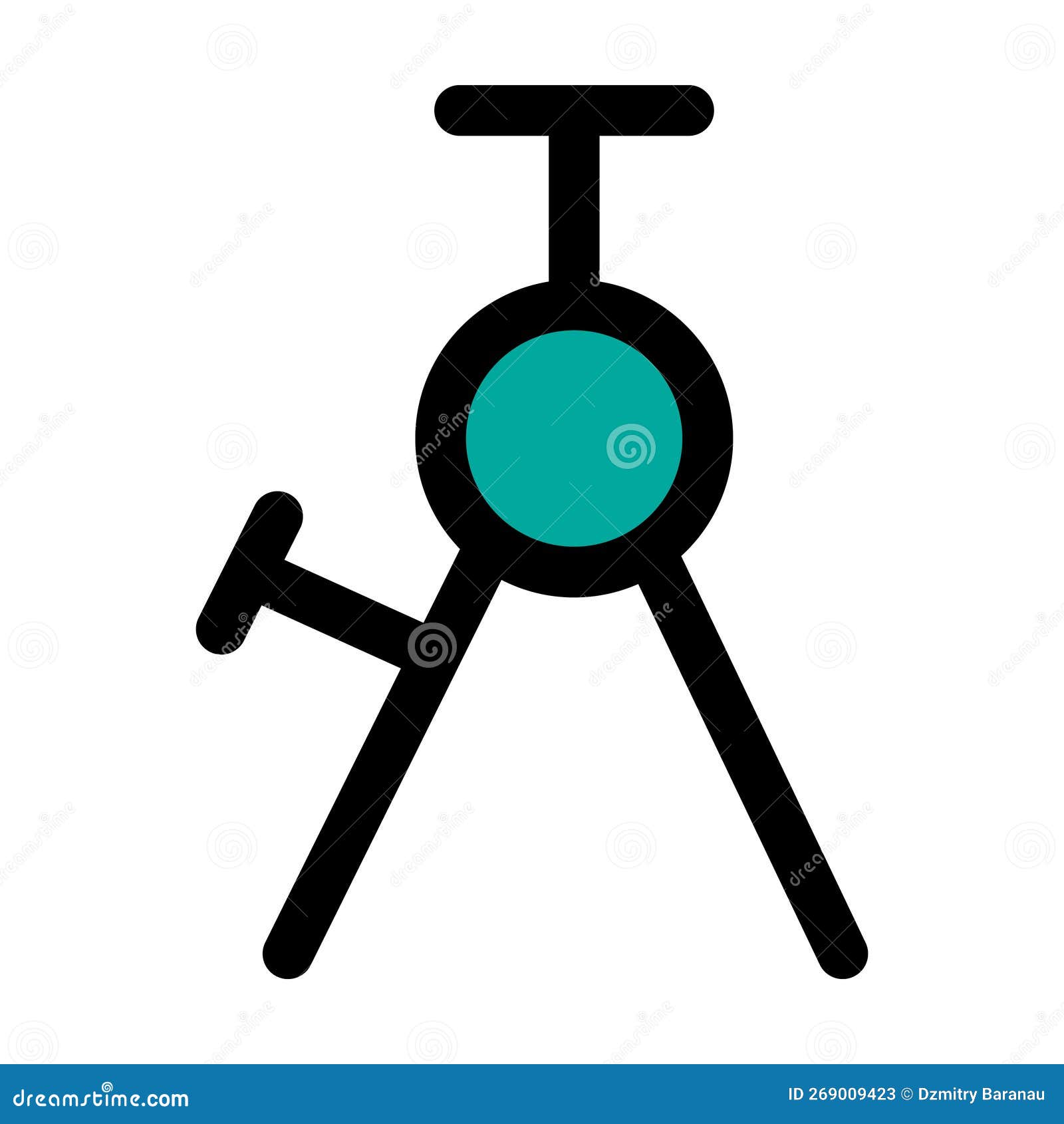 Compass Divider Icon Line Isolated on White Background. Black Flat Thin ...