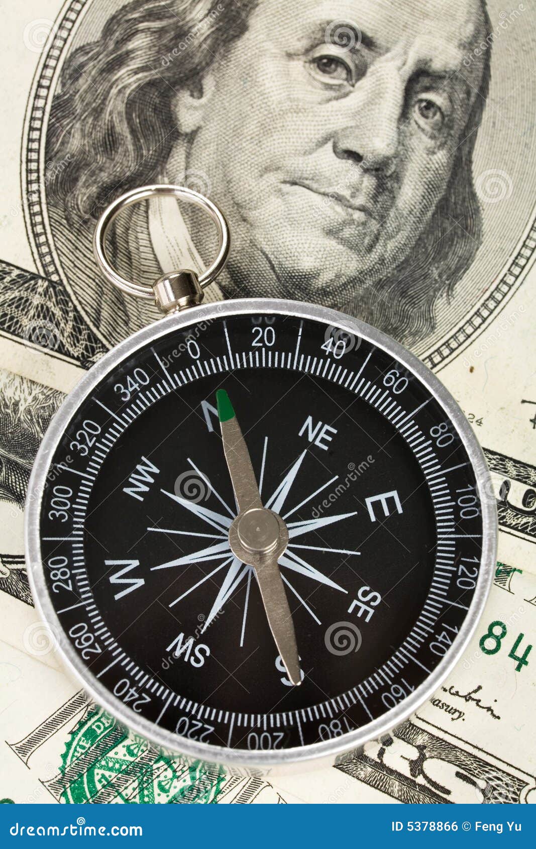 Compass and dollar stock photo. Image of equipment, currency - 5378866