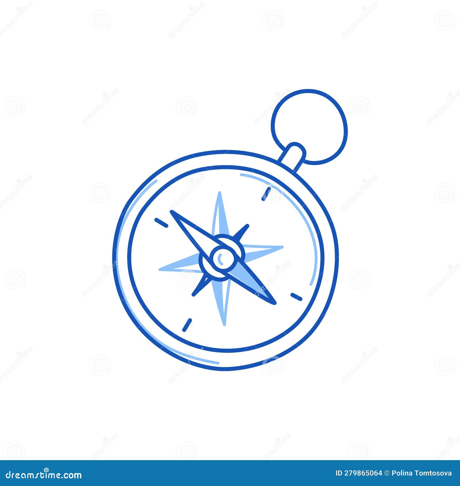 Compass Doodle Hand Drawn Icon. Outline Drawing Compass Line Clipart ...