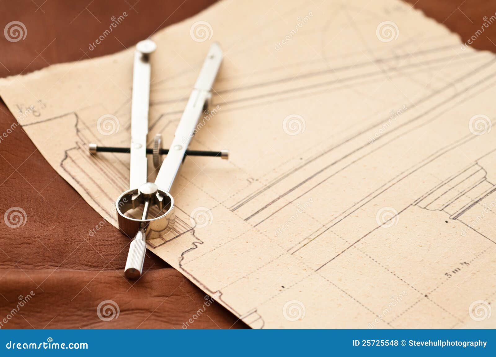 Compass and Drawing stock photo. Image of tool, focus - 25725548