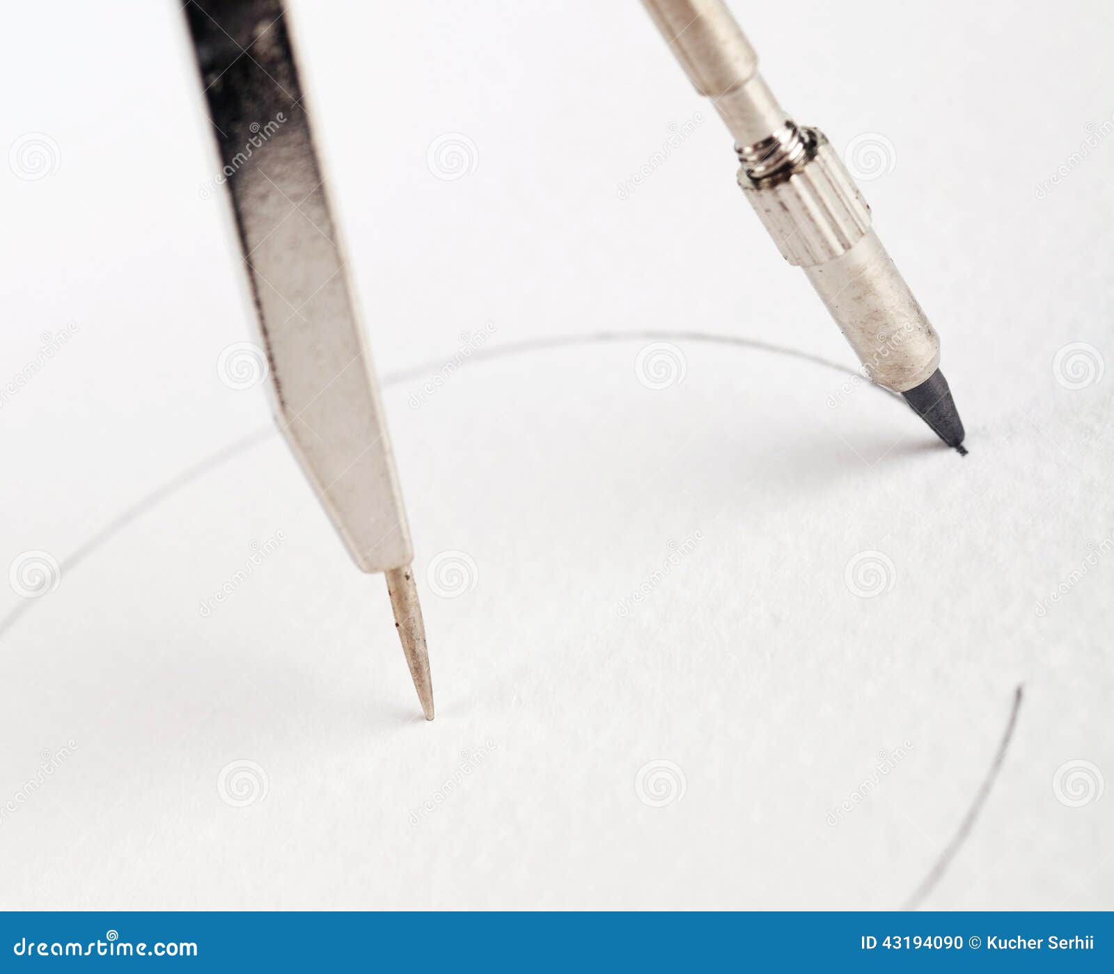 Compass Drawing Circle On Graph Paper Royalty-Free Stock Photo ...