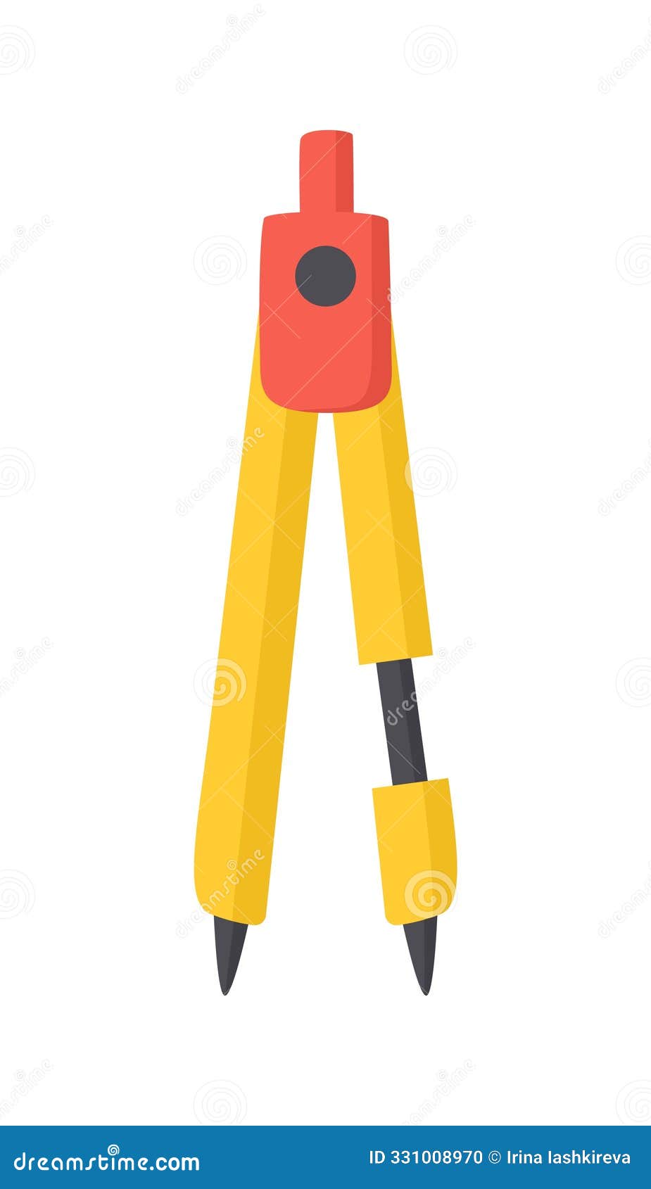 Compass for Drawing Circles Isolated on White Background. School Tool ...