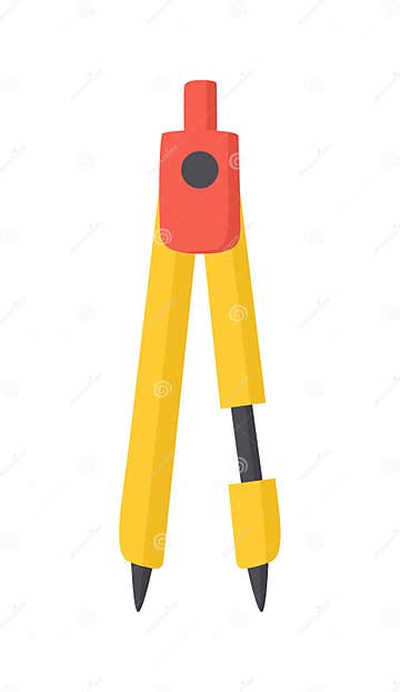 Compass for Drawing Circles Isolated on White Background. School Tool ...