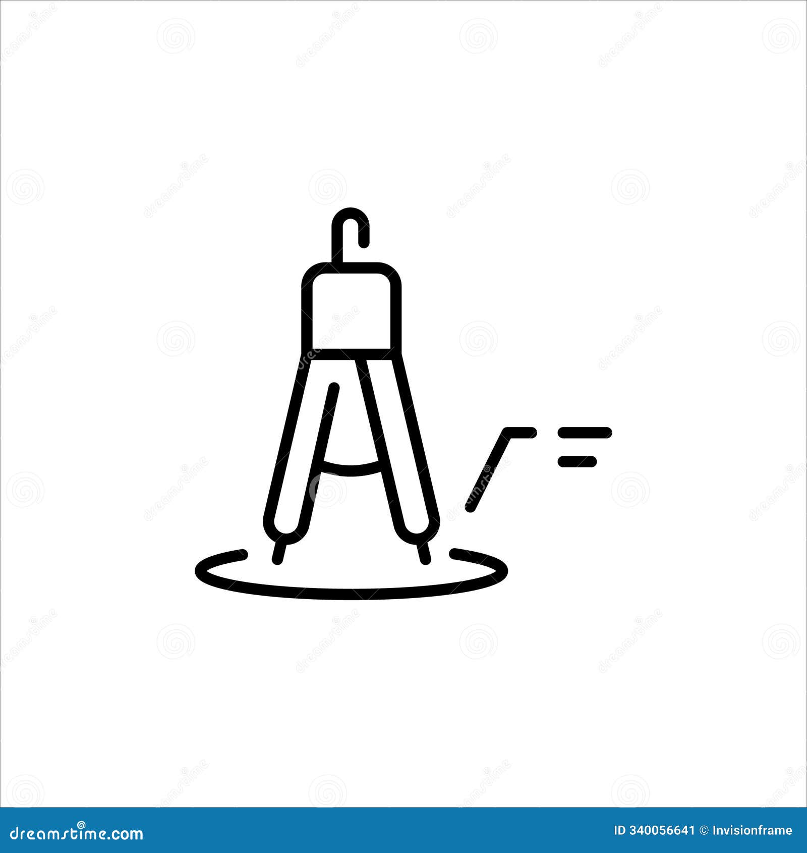 Compass drawing tool icon stock illustration. Illustration of drawing ...