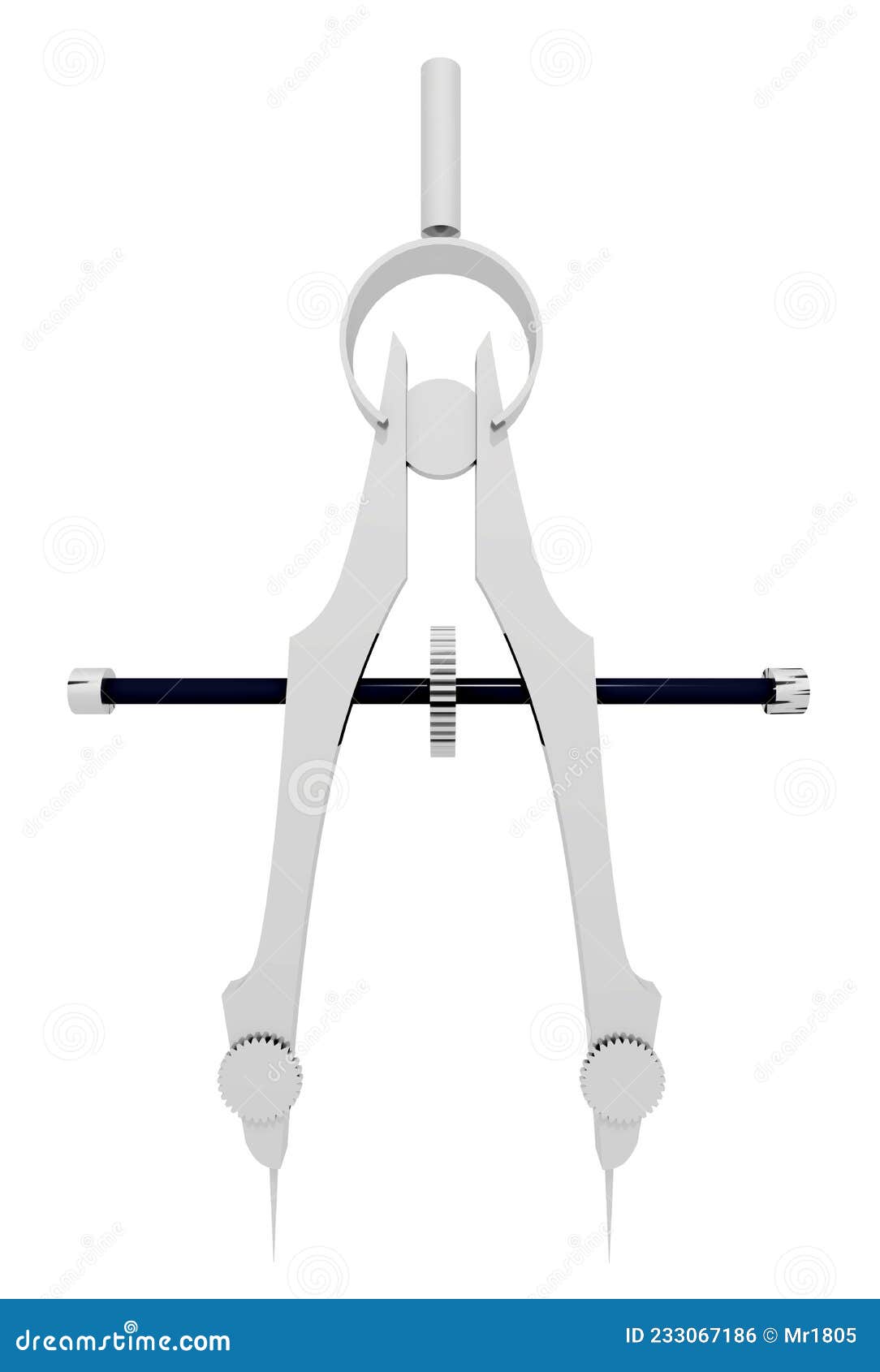 Compass Drawing Tool Isolated on White Background Stock Illustration ...