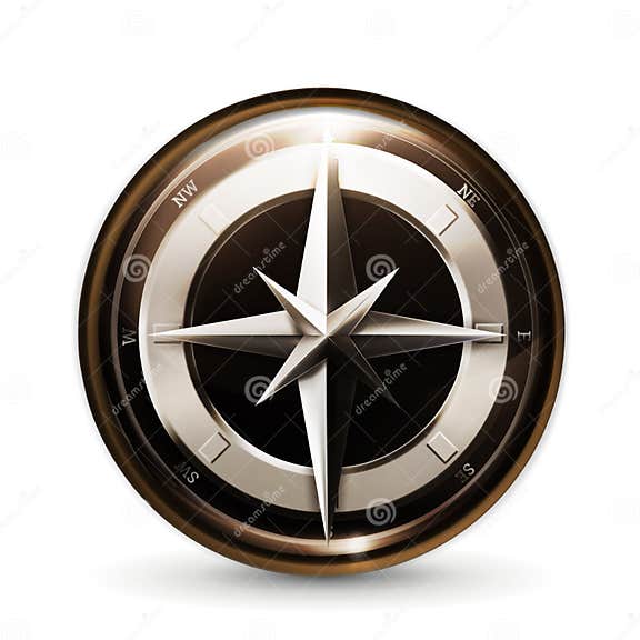Compass Emblem stock vector. Illustration of magnetic - 20551202