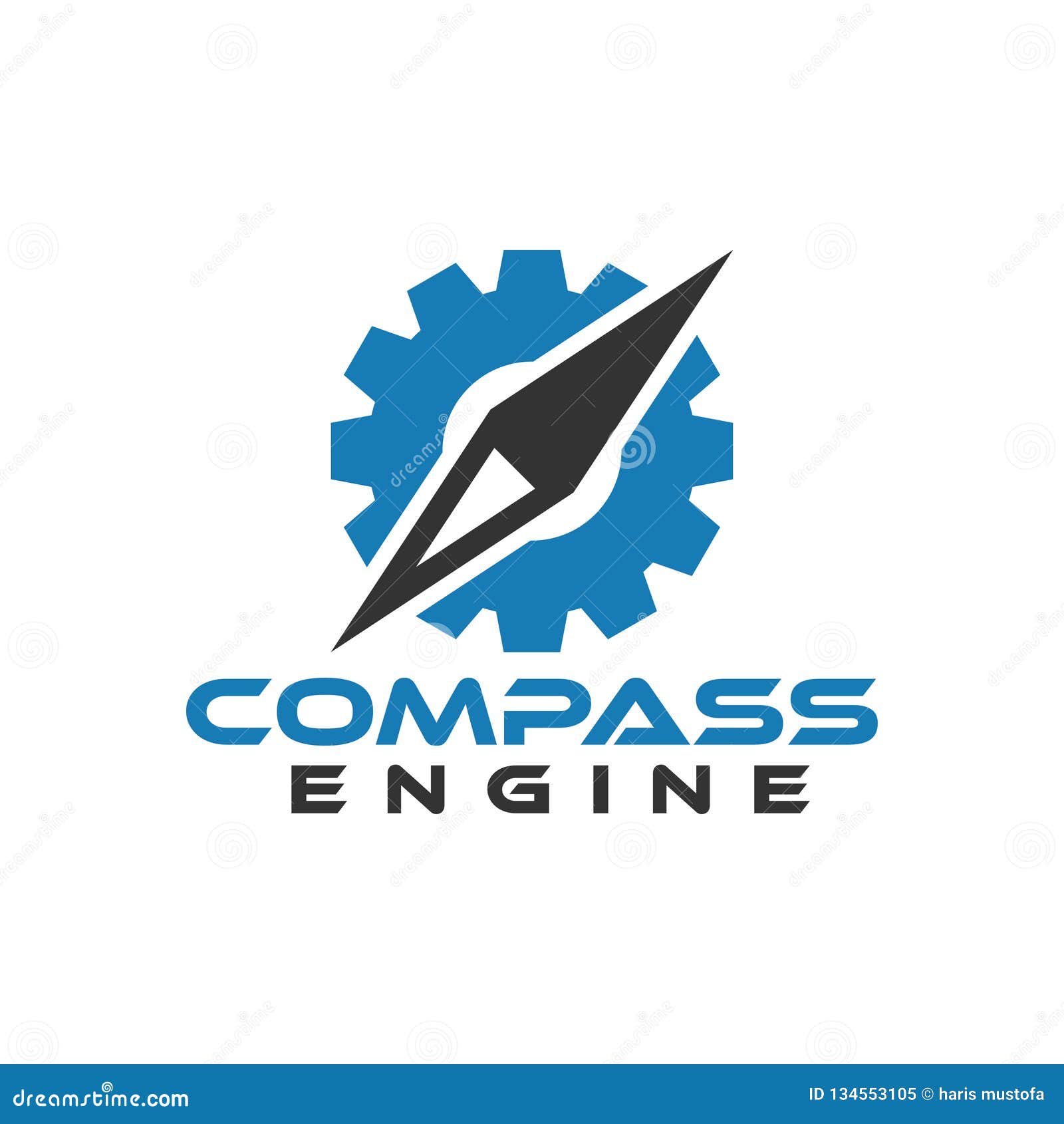 Compass Engine Graphic Design Template Stock Vector - Illustration of ...
