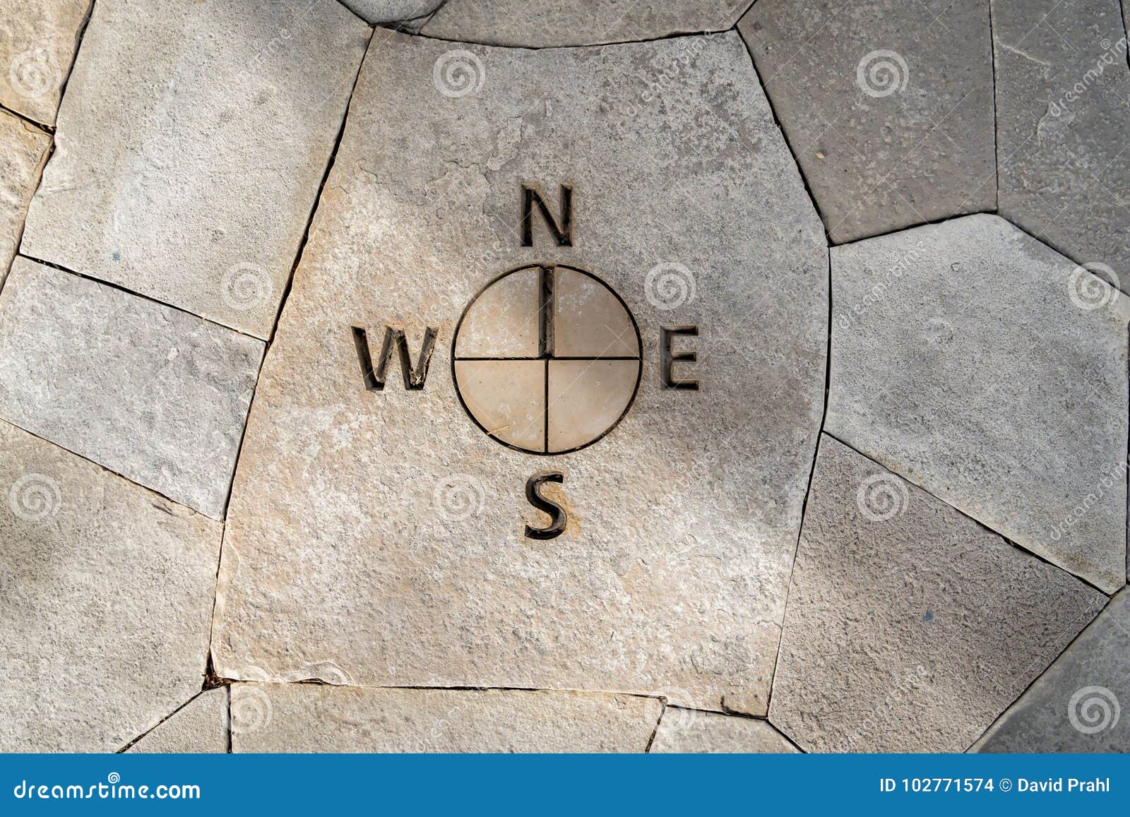 Compass Etched into Stone Floor Stock Photo - Image of compass, mason ...