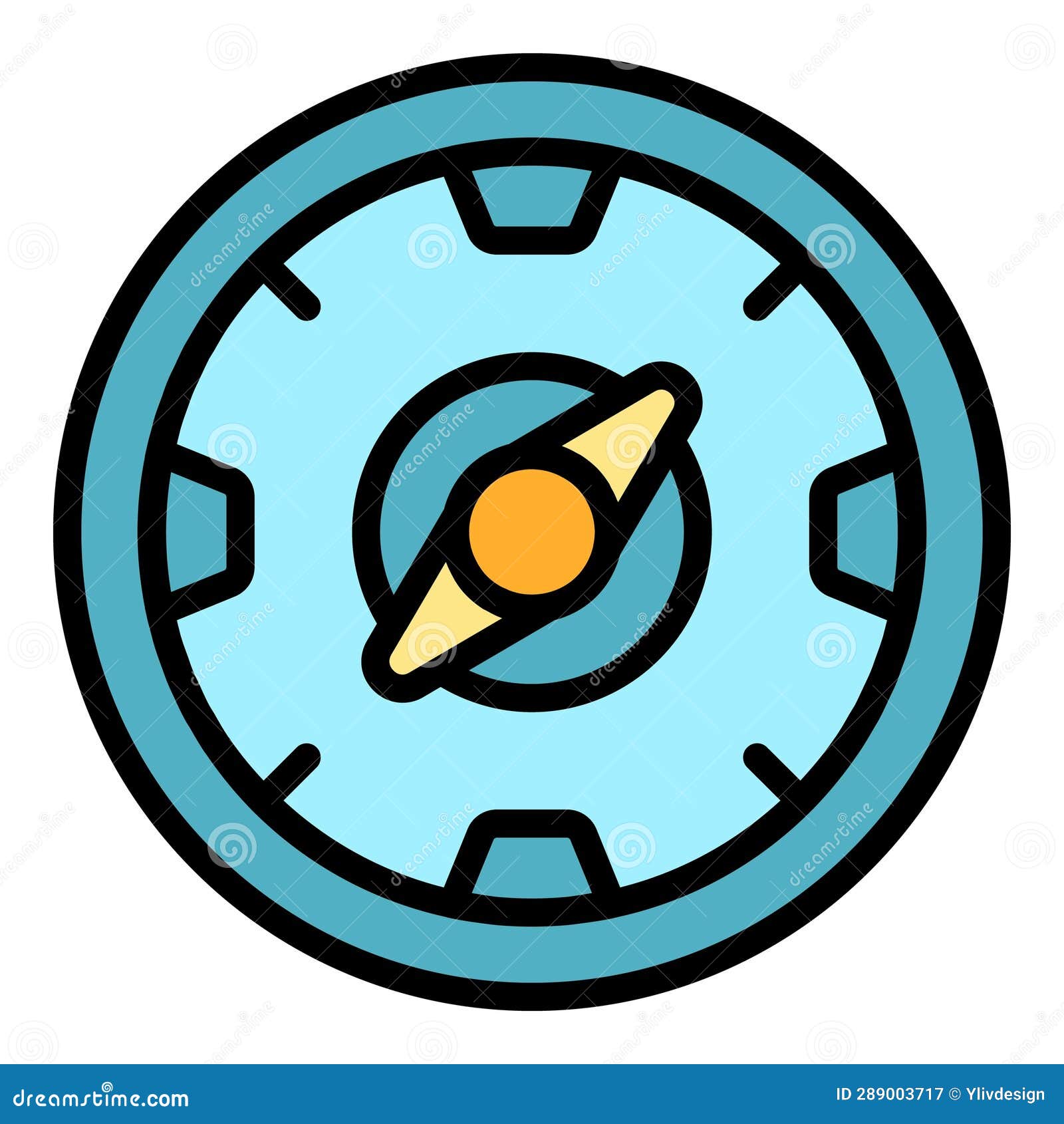 Compass Expert Icon Vector Flat Stock Vector - Illustration of outline ...