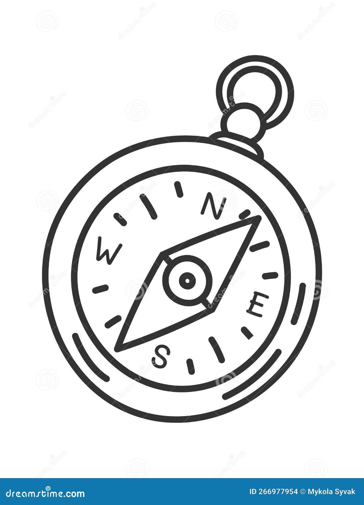 Compass Flat Icon Show Direction Stock Vector - Illustration of ...