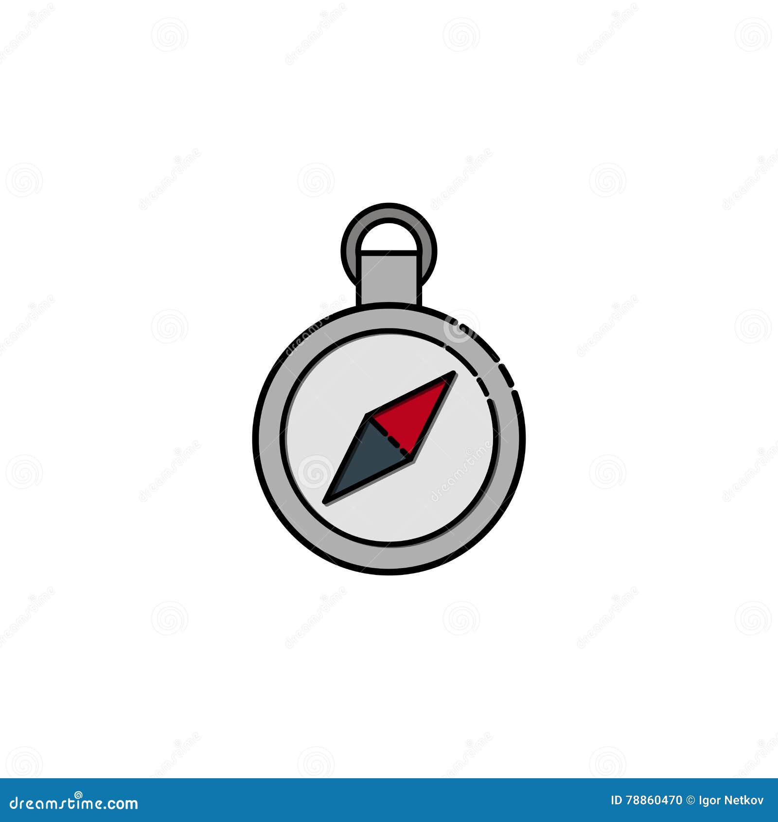 Compass flat icon stock vector. Illustration of outdoor - 78860470
