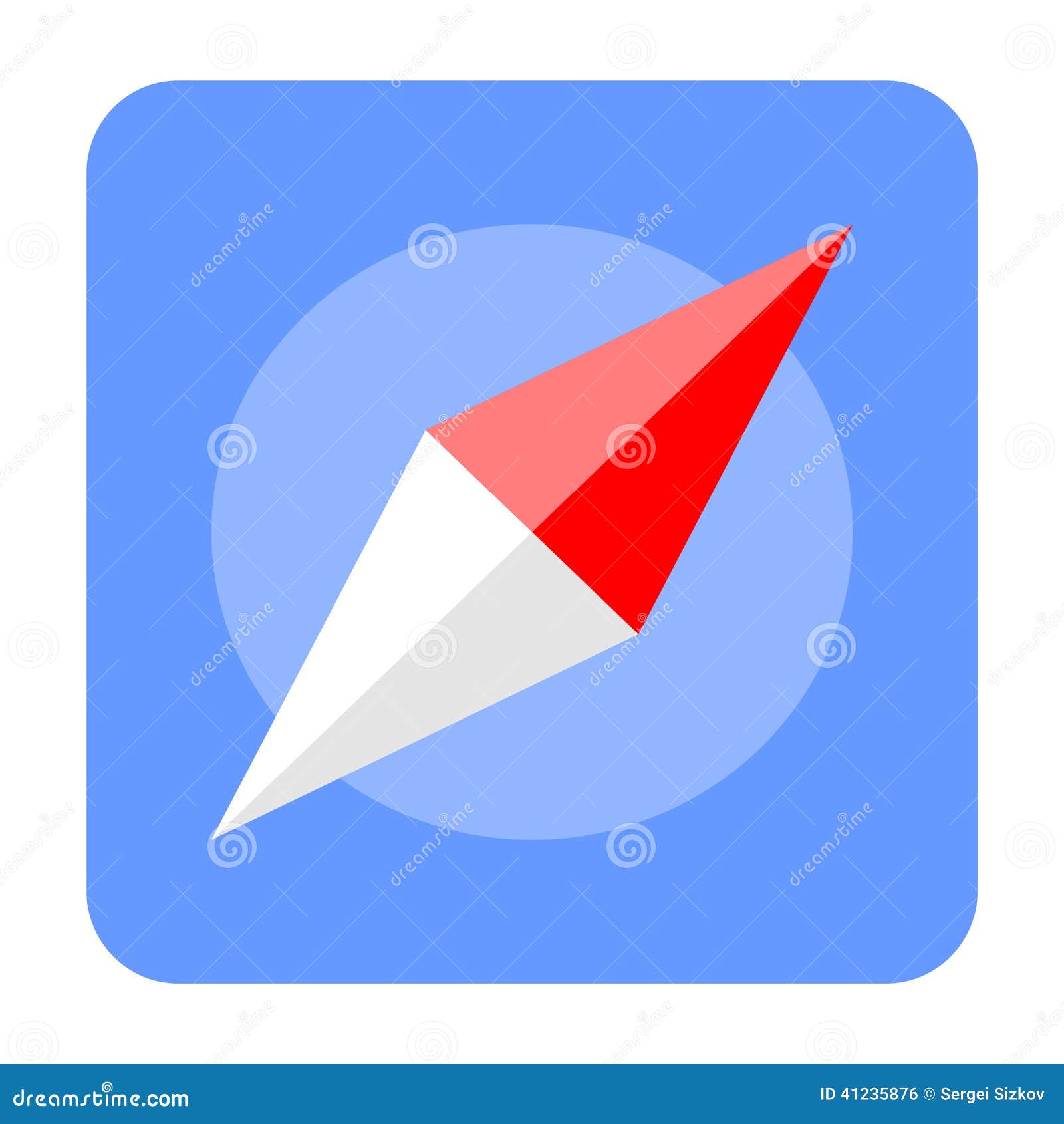 Compass Flat Style Icon Symbol Stock Vector - Illustration of object ...