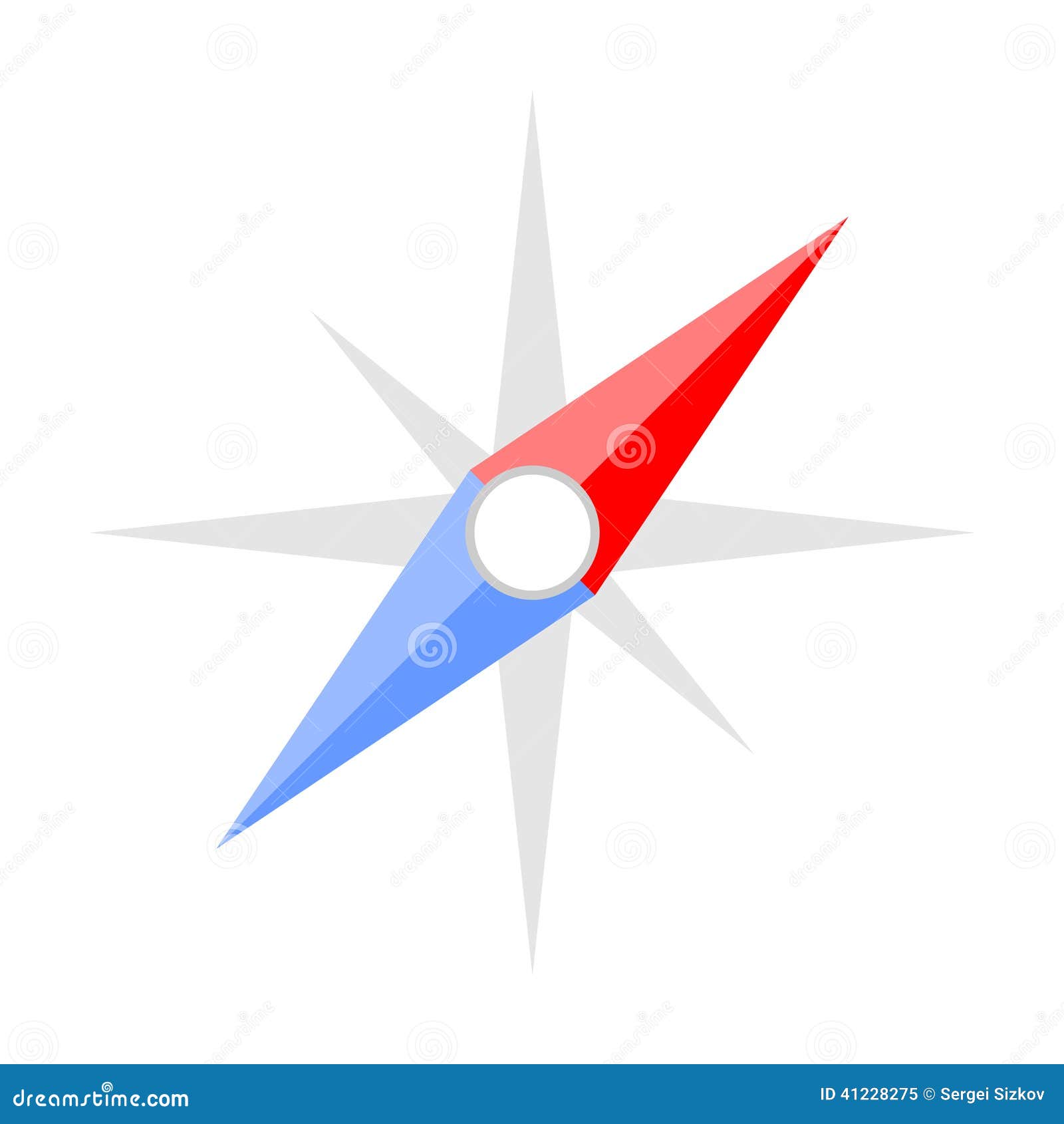 Compass Flat Style Icon Symbol Stock Vector - Illustration of pictogram ...