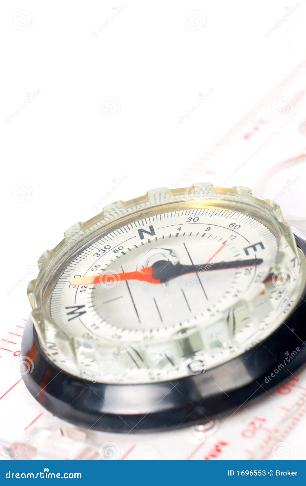 Compass with Focus on the North Stock Image - Image of navigate ...