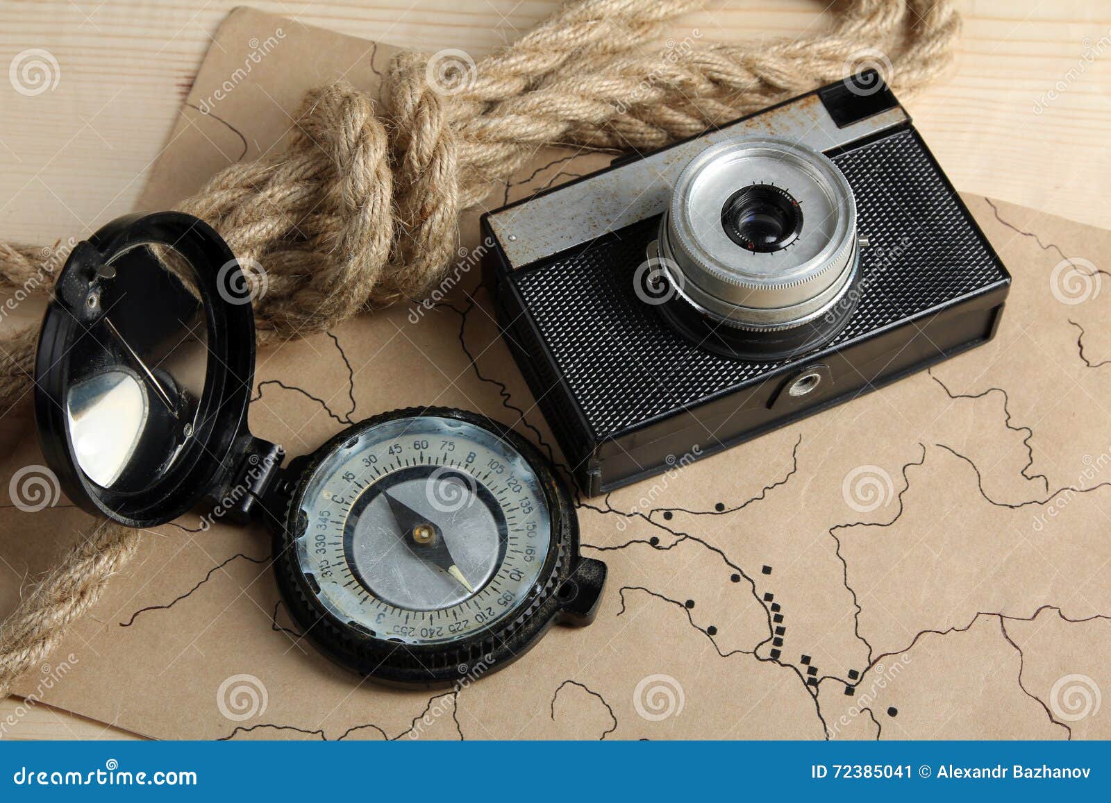 Compass stock image. Image of hand, striped, linen, nautical - 72385041