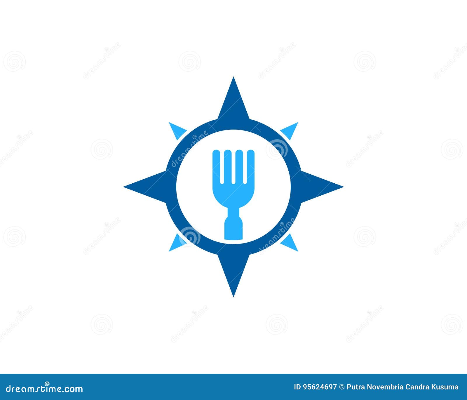 Compass Food Icon Logo Design Element Stock Vector - Illustration of ...