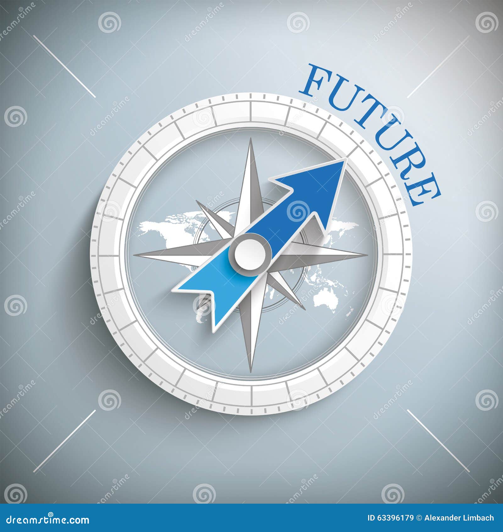 Compass Future stock vector. Illustration of circle, fiction - 63396179