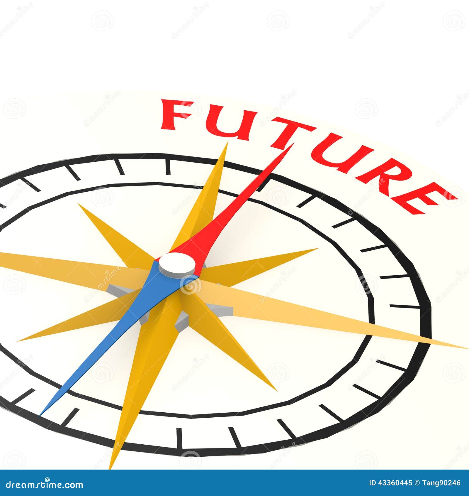 Compass With Future Word Stock Illustration Illustration Of Design