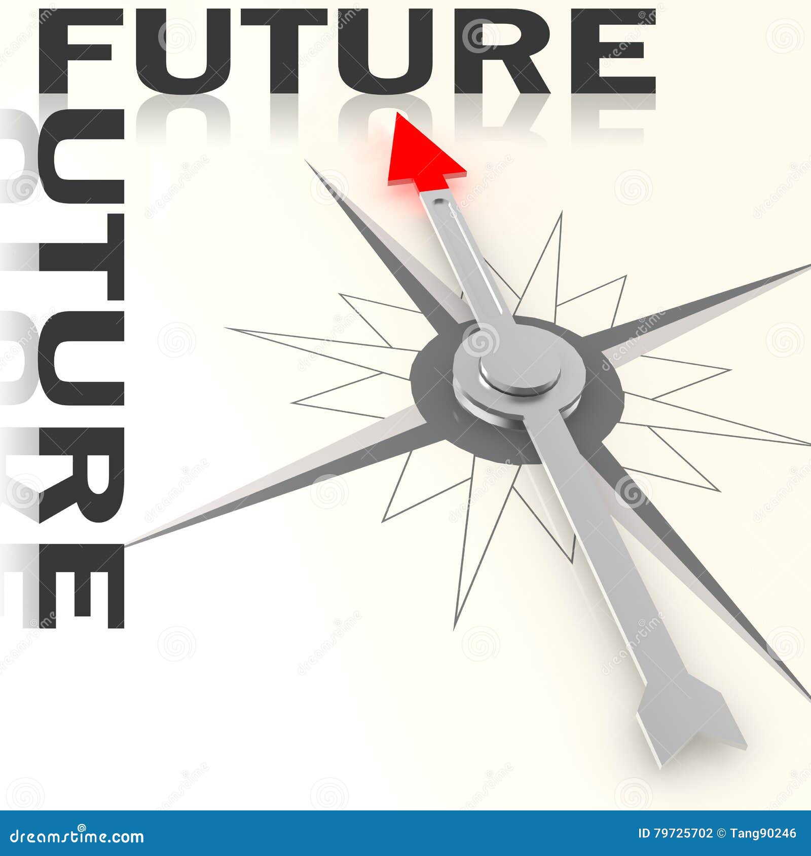Compass with Future Word Isolated Stock Illustration - Illustration of ...
