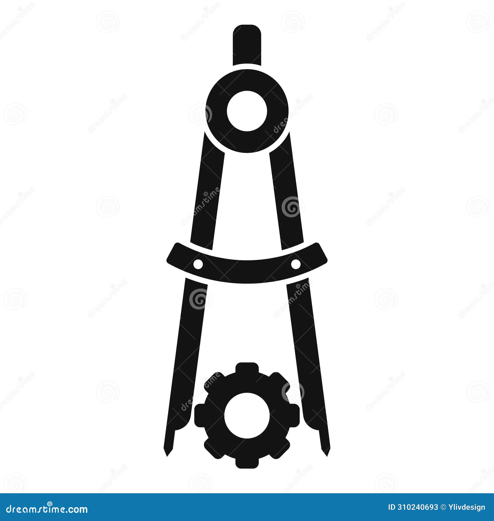 Compass Gear Work Icon Simple Vector. Coping Skills | CartoonDealer.com ...